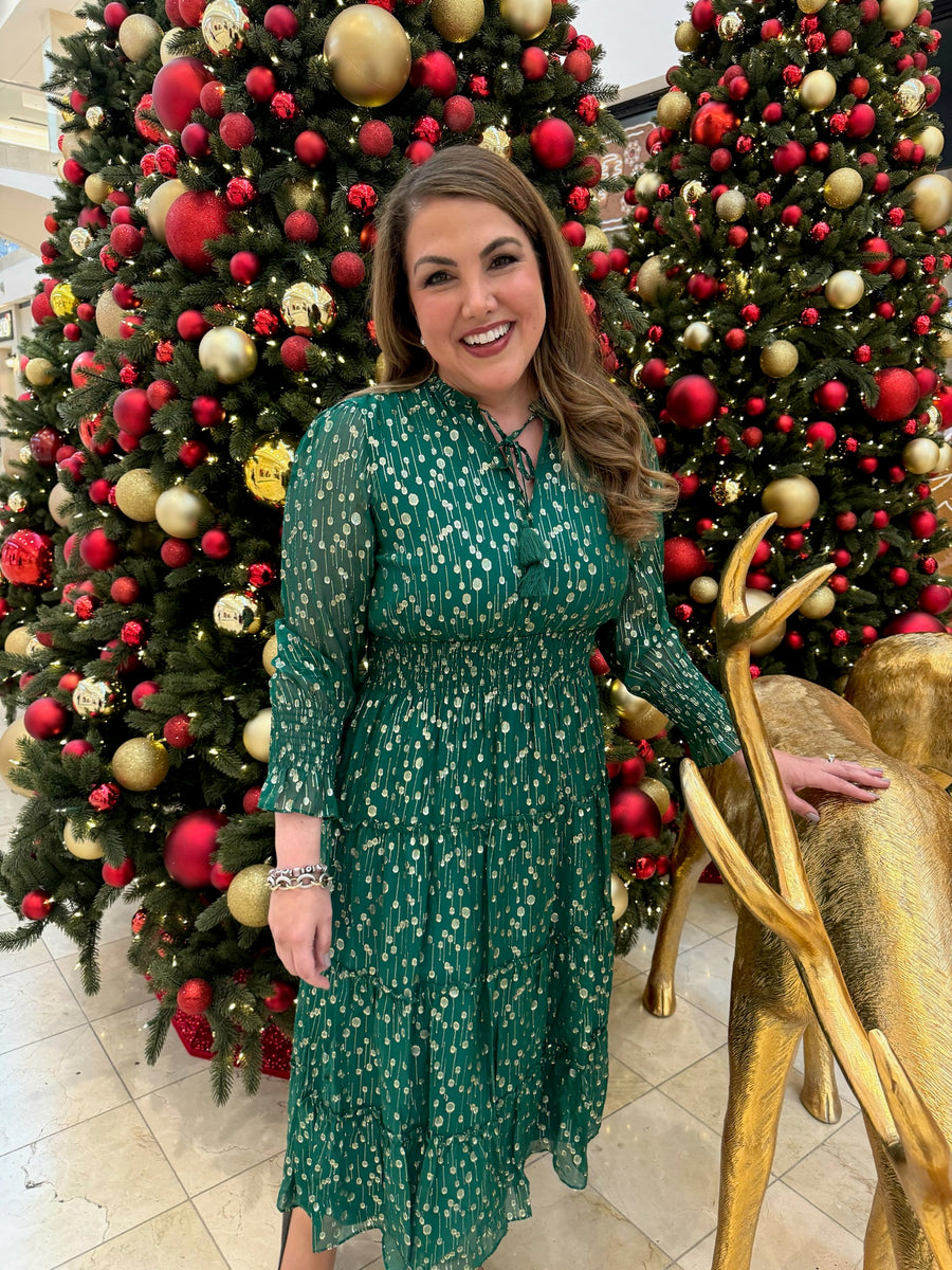 Sail To Sable Katelyn Dress - Hunter Green/Gold – THE LUCKY KNOT