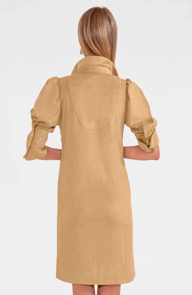Gretchen Scott Swagger Dress - Ultra Suede - Khaki – THE LUCKY KNOT