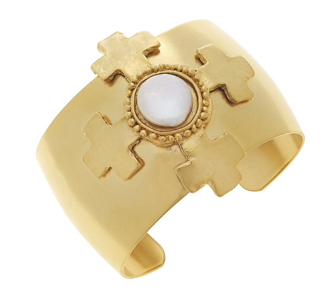 Susan Shaw Gold Quad Cross Cuff | Women's Jewelry – THE LUCKY KNOT